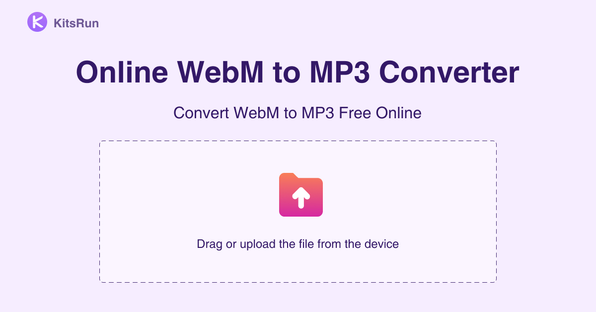 Convertidor WebM a MP3: gratuito, fácil y confiable